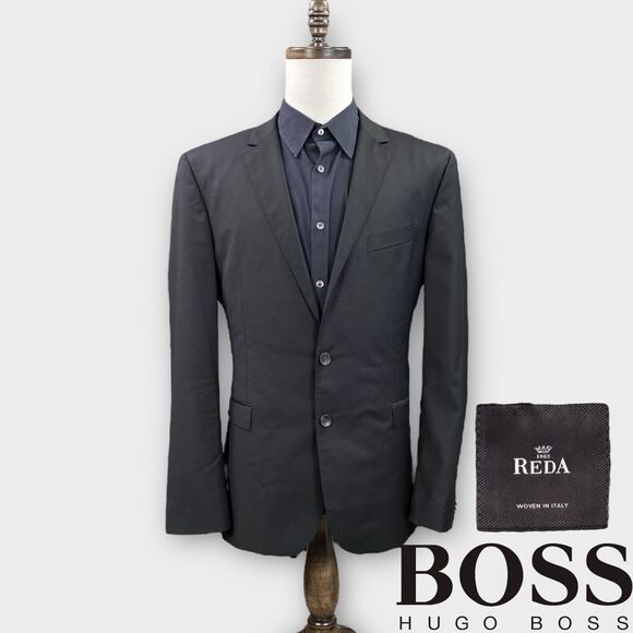 Hugo Boss | Suits & Blazers | Hugo Boss Blazer Mens 44r Black Solid ...